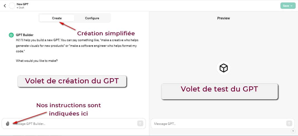 Comment créer un GPT – chatbot personnalisé – depuis ChatGPT